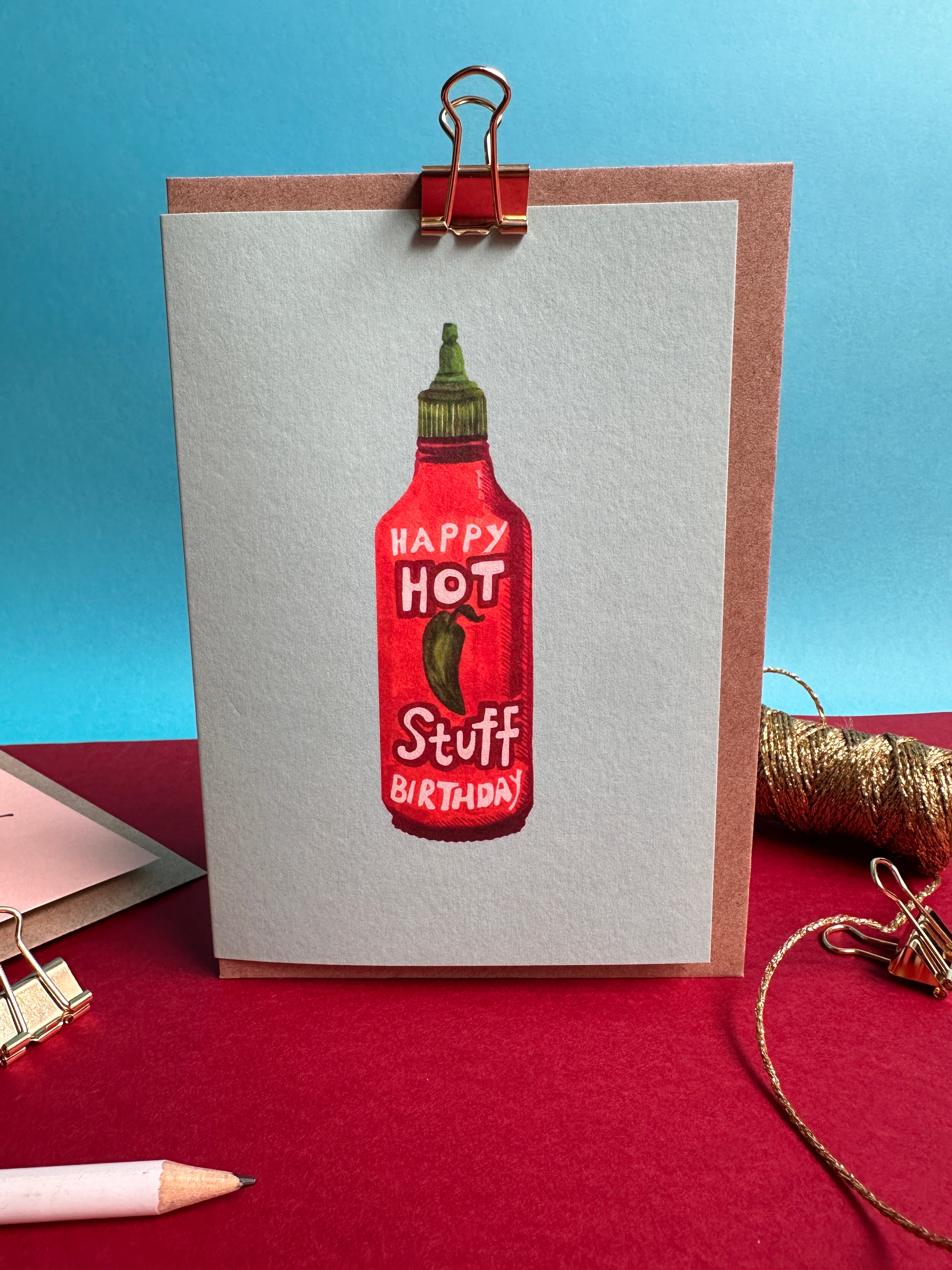 Happy Birthday Hot Stuff Card – Max Made Me Do It
